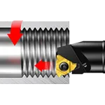How to choose infeed method in thread turning operations