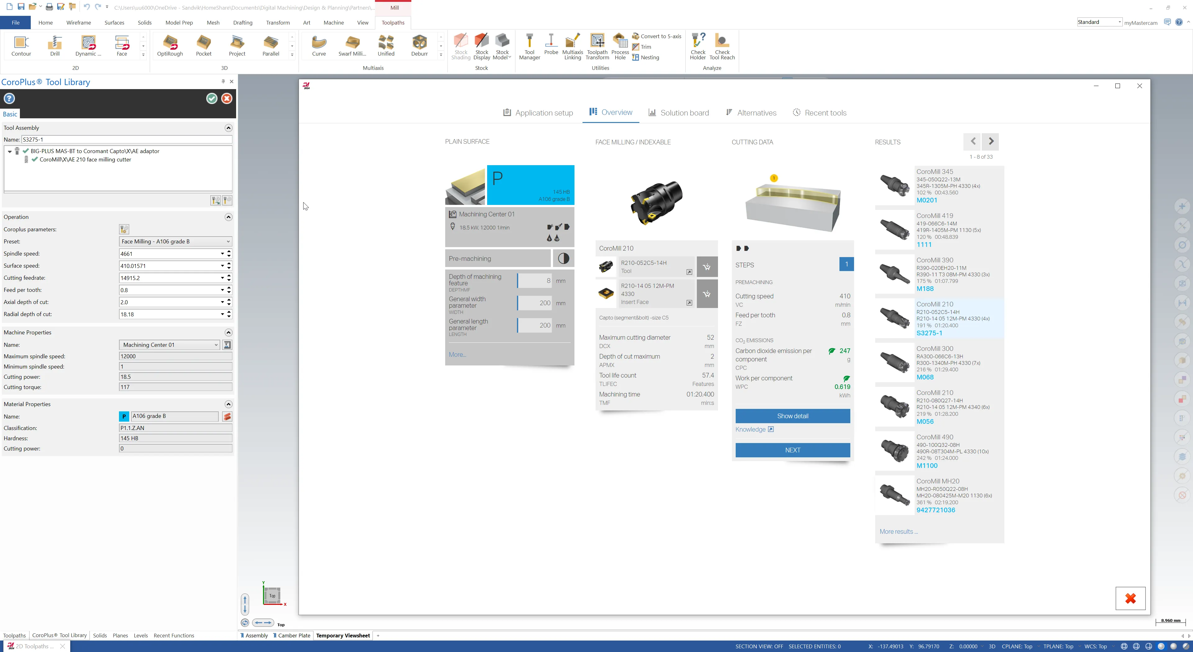 Sandvik Coromant and Mastercam